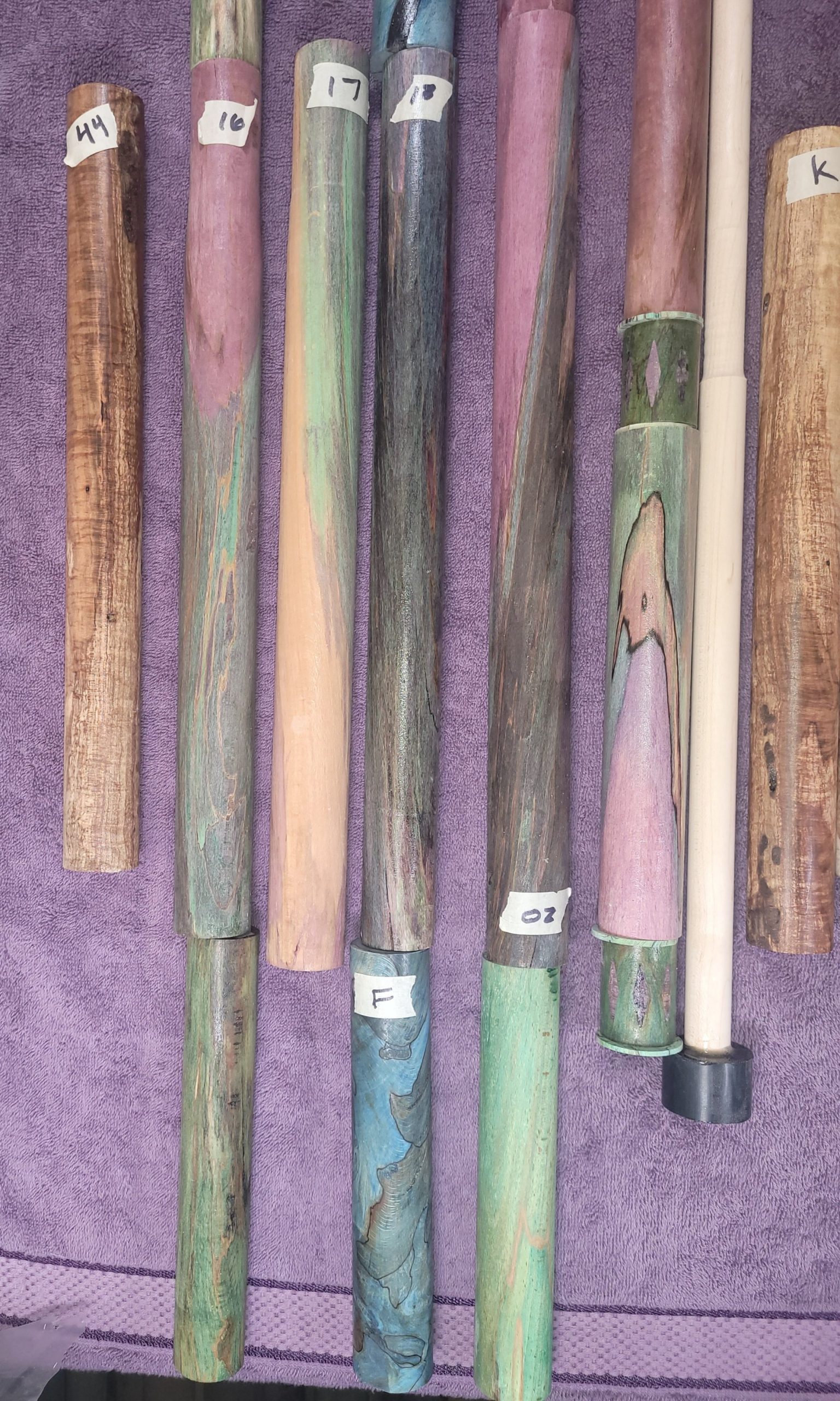 Custom Cue: Looking to see which purple and green go with blue and ...